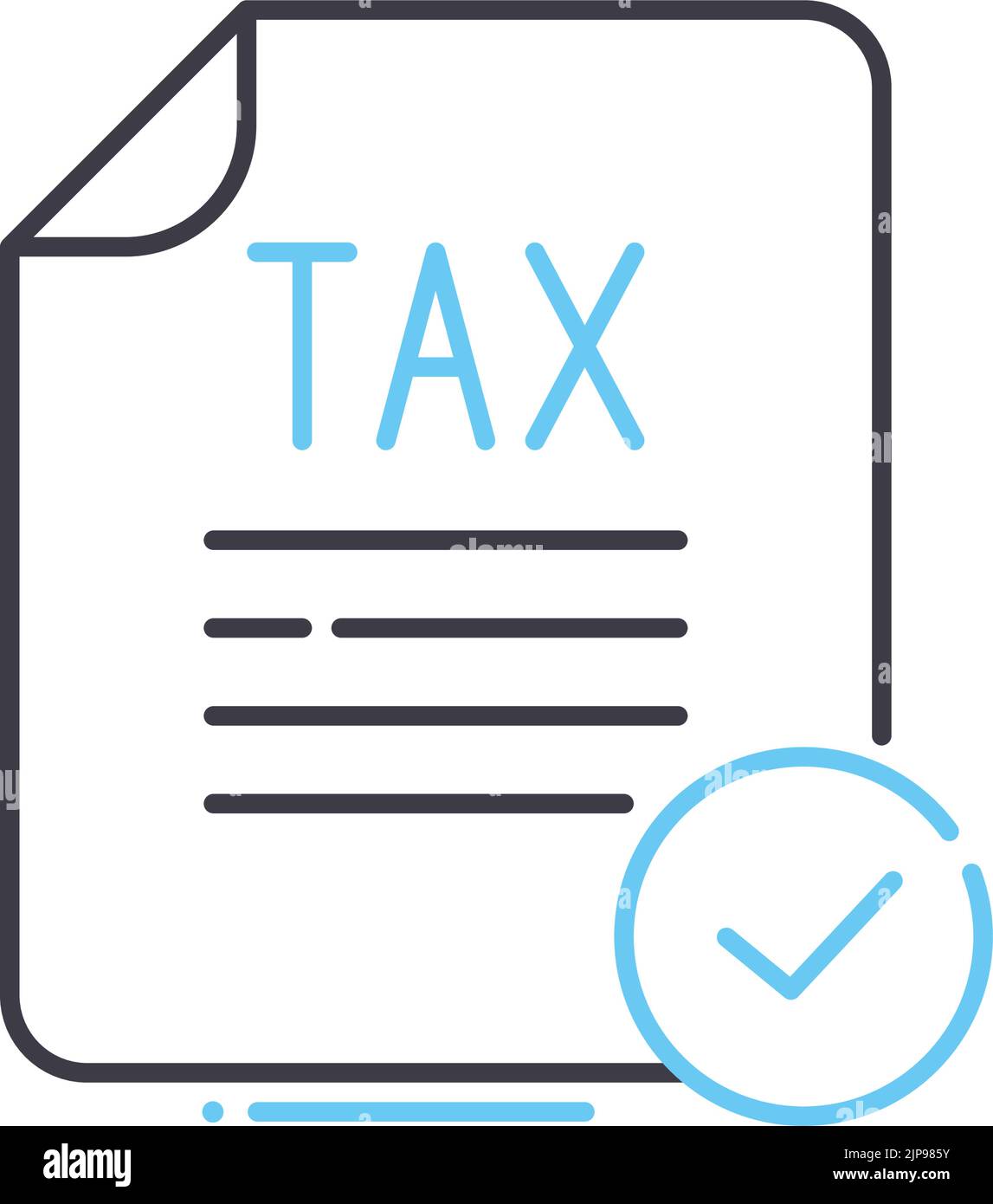 tax concept line icon, outline symbol, vector illustration, concept ...