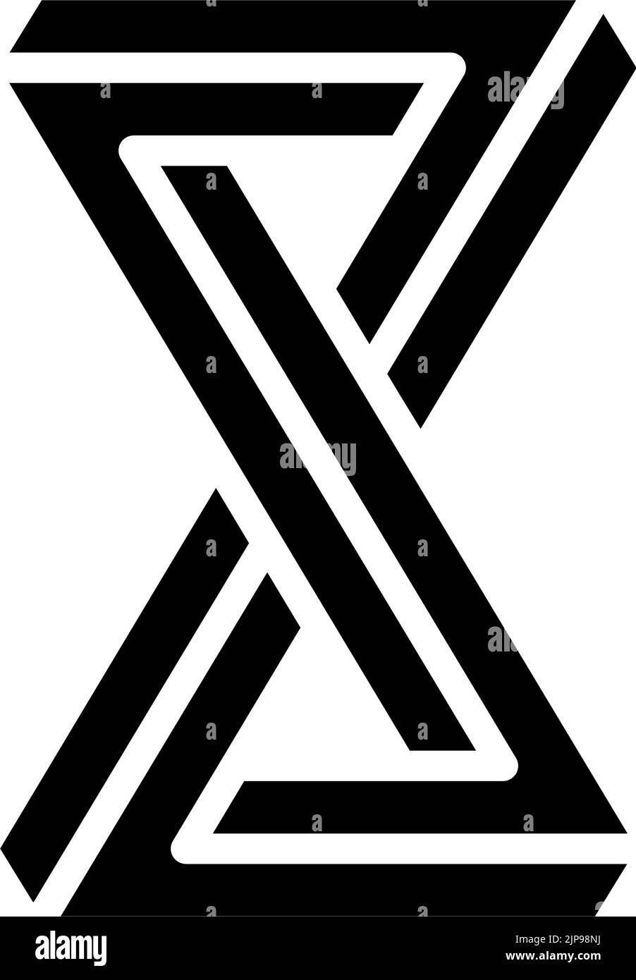 object impossible geometric shape glyph icon vector illustration Stock ...