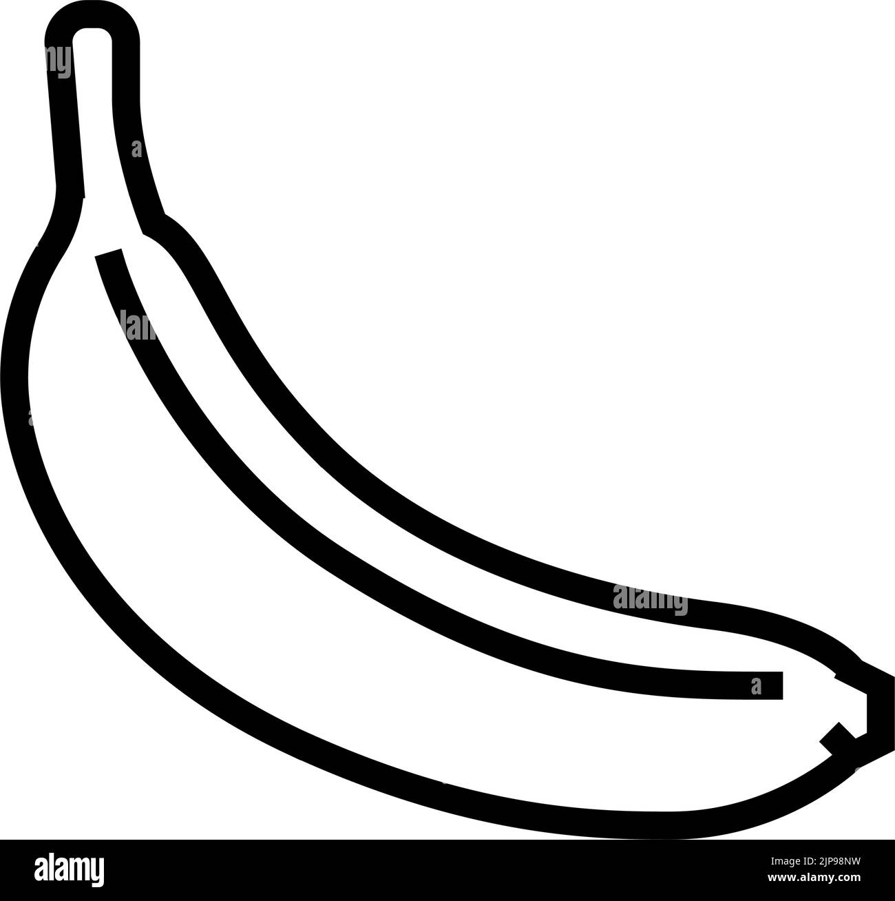 one whole banana line icon vector illustration Stock Vector Image & Art ...