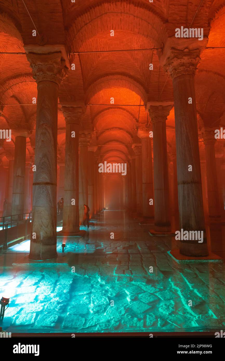 The Basilica Cistern or Yerebatan Sarnici vertical story photo. Travel ...