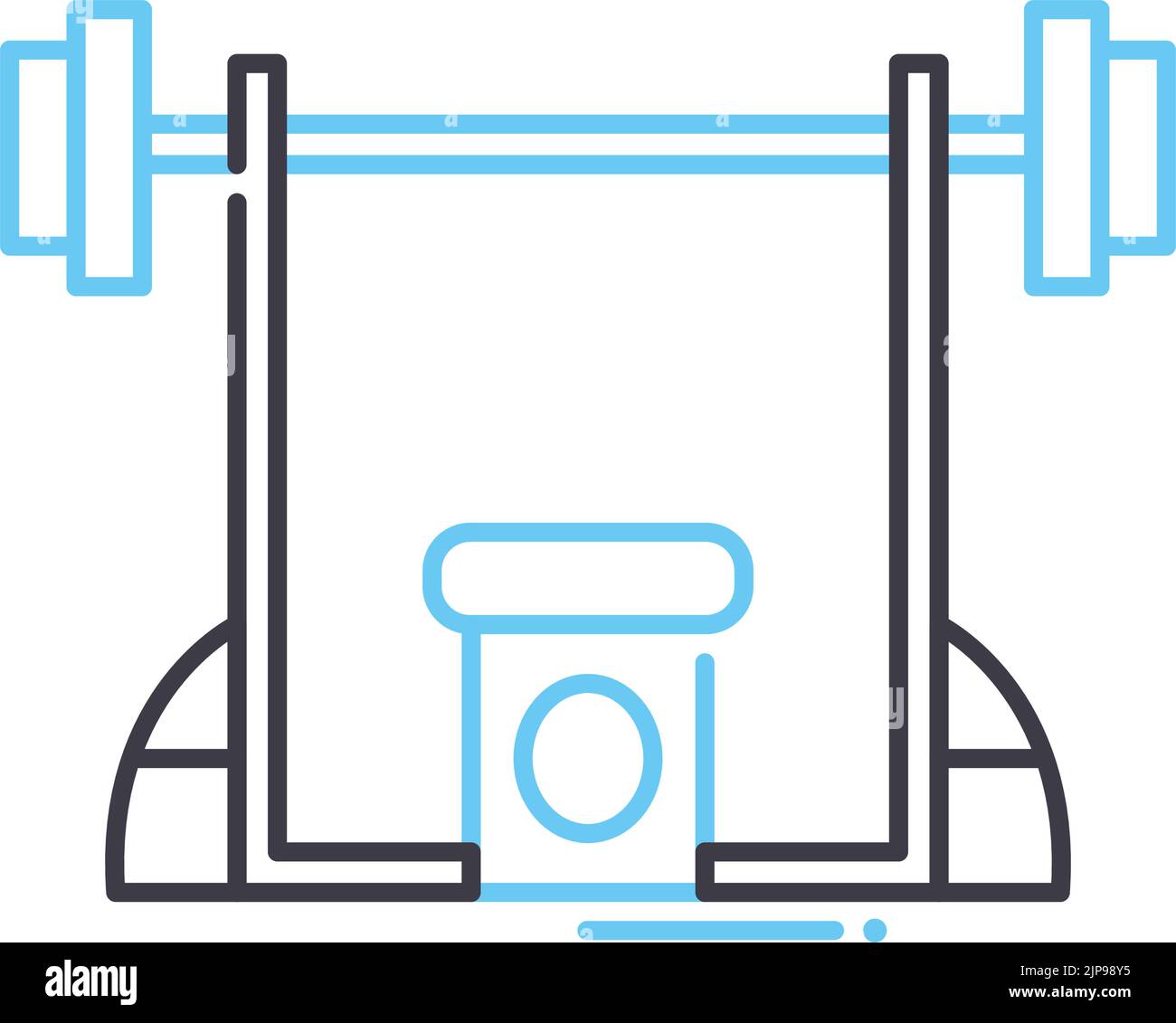gym line icon, outline symbol, vector illustration, concept sign Stock ...