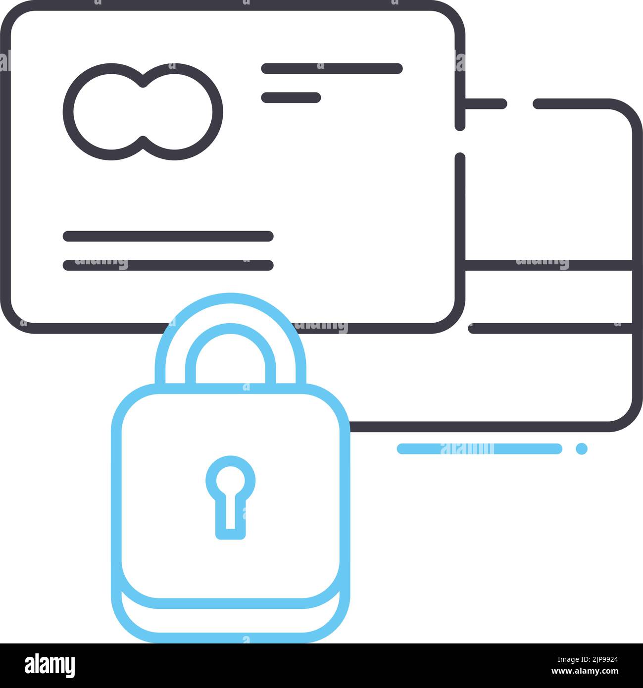 security code line icon, outline symbol, vector illustration, concept ...