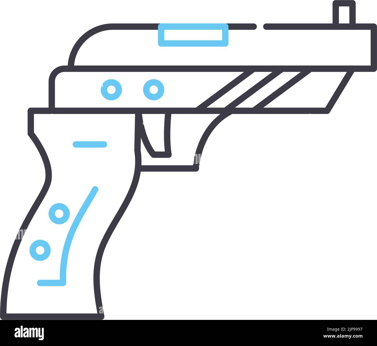 military mark line icon, outline symbol, vector illustration, concept ...