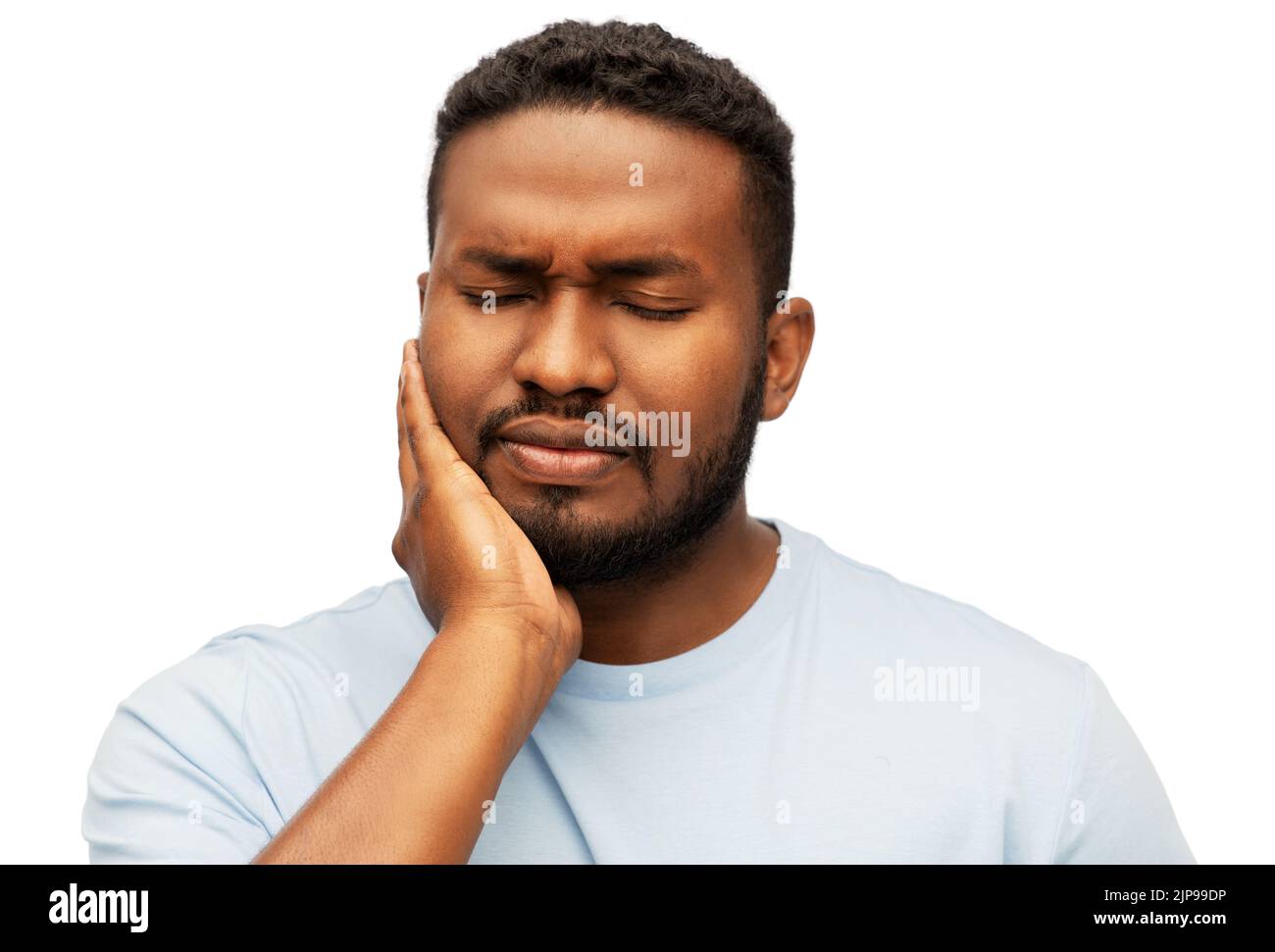 african american man suffering from toothache Stock Photo - Alamy