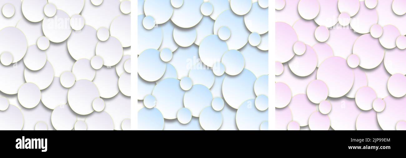 Set of trendy vector geometric collages with soft gradient paper ...