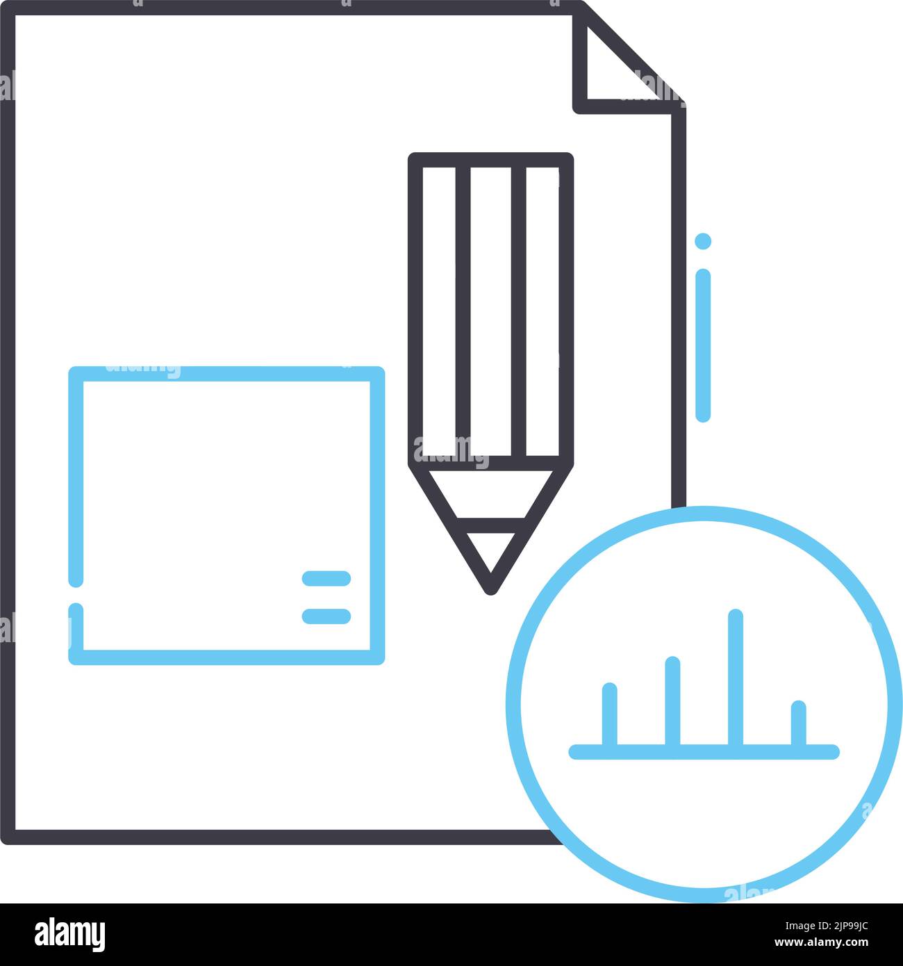 Logistics Analysis Line Icon Outline Symbol Vector Illustration 1311