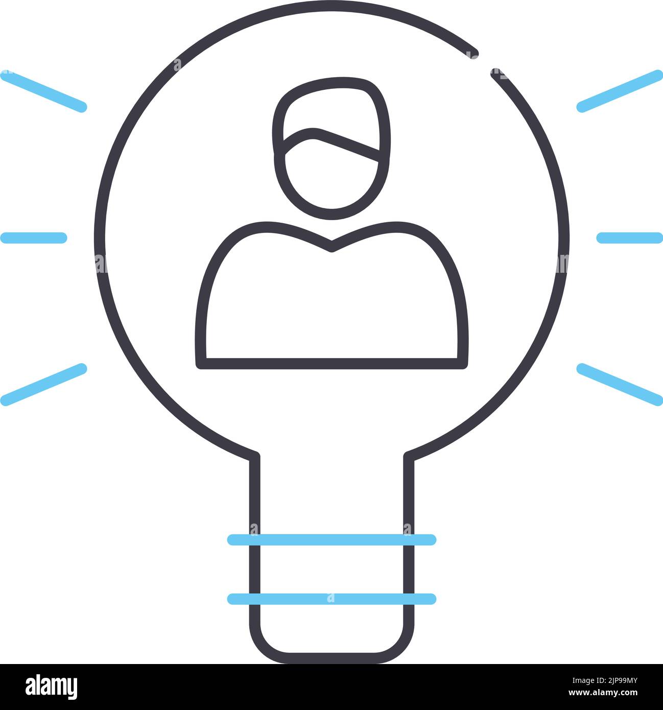 Marketing Strategy Plan Line Icon Outline Symbol Vector Illustration