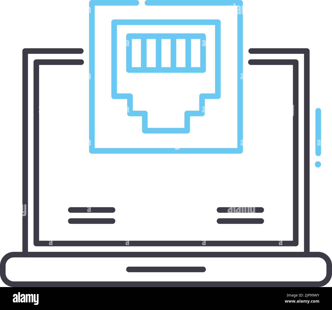 lan line icon, outline symbol, vector illustration, concept sign Stock ...
