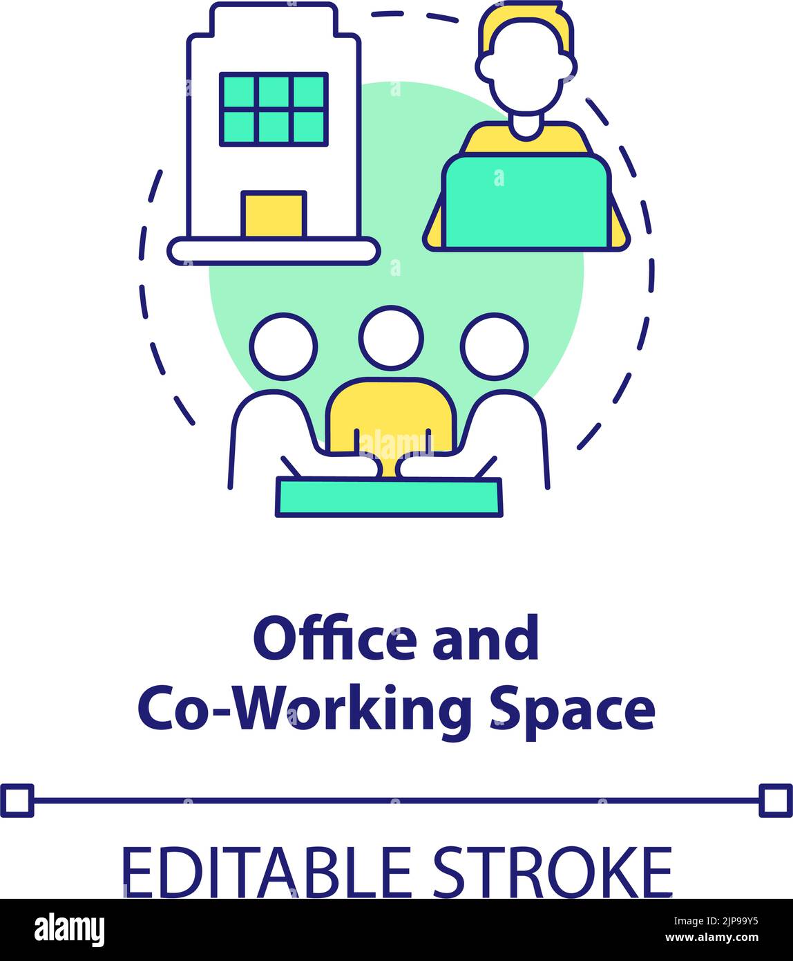 Office and co-working space concept icon Stock Vector Image & Art - Alamy