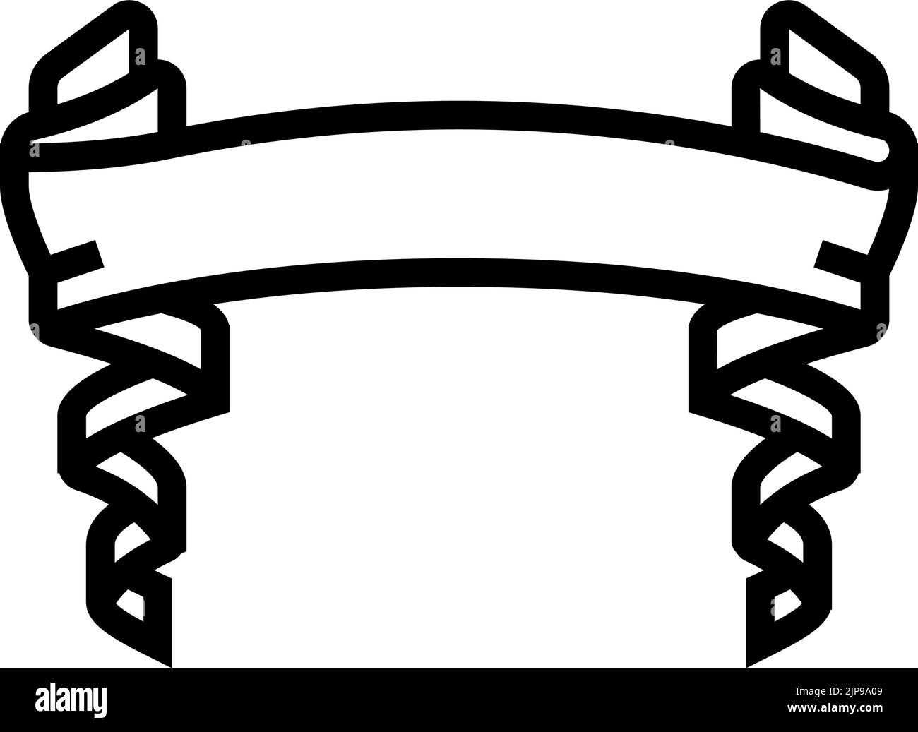 retro ribbon banner design line icon vector illustration Stock Vector ...