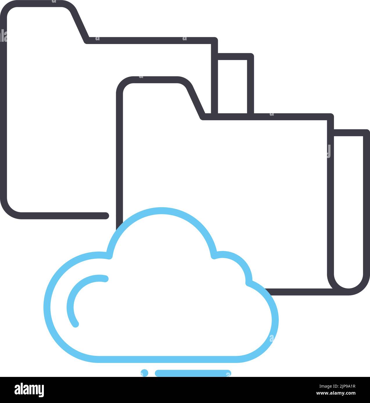 Web Data Storage Line Icon Outline Symbol Vector Illustration Concept Sign Stock Vector Image