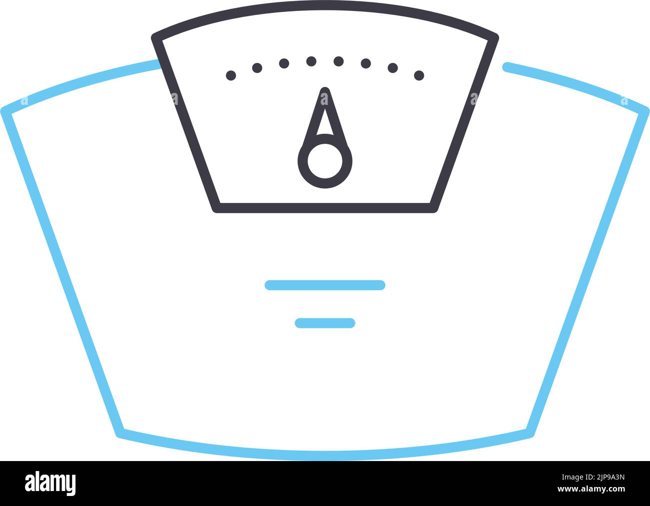 weight scales line icon, outline symbol, vector illustration, concept ...