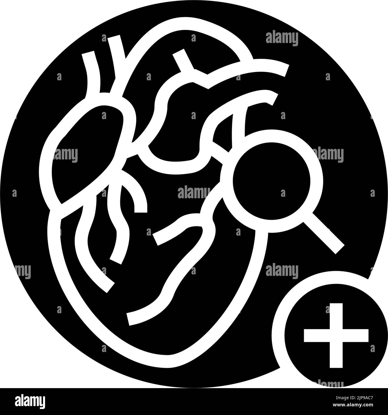 heart health check glyph icon vector illustration Stock Vector Image ...