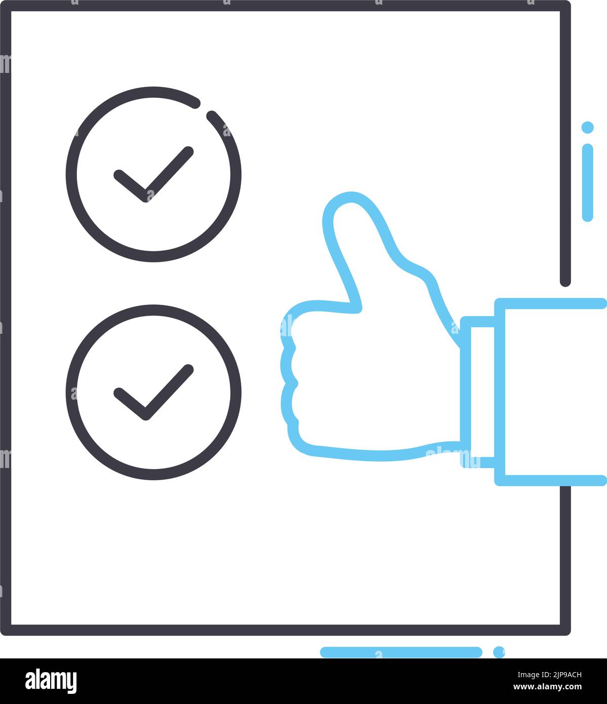 quality control line icon, outline symbol, vector illustration, concept ...