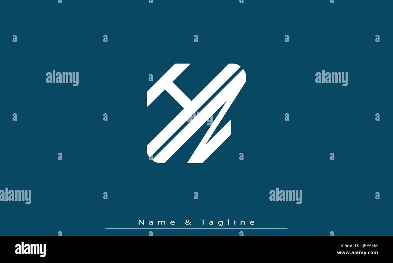 Alphabet letters Initials Monogram logo HN , NH Stock Vector Image ...