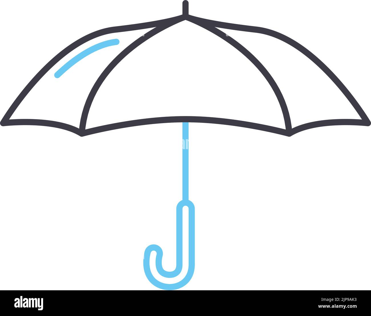 umbrella line icon, outline symbol, vector illustration, concept sign ...
