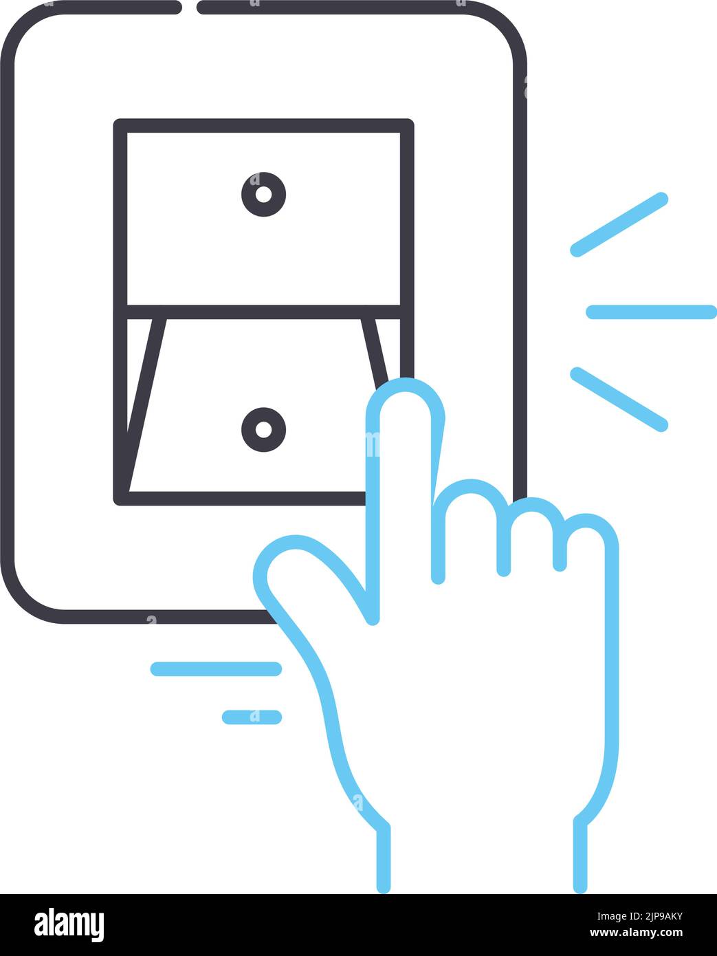 turn off line icon, outline symbol, vector illustration, concept sign ...