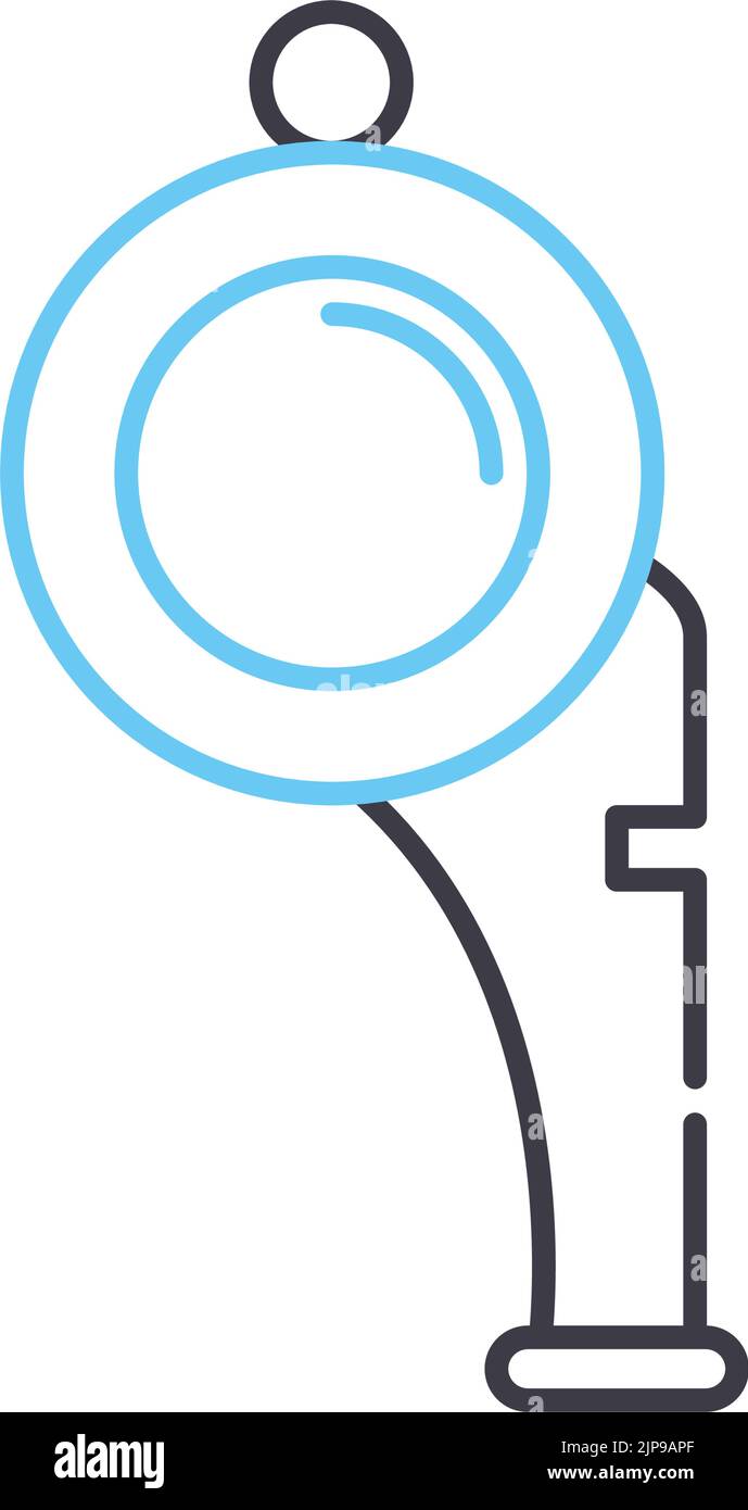 whistling line icon, outline symbol, vector illustration, concept sign ...