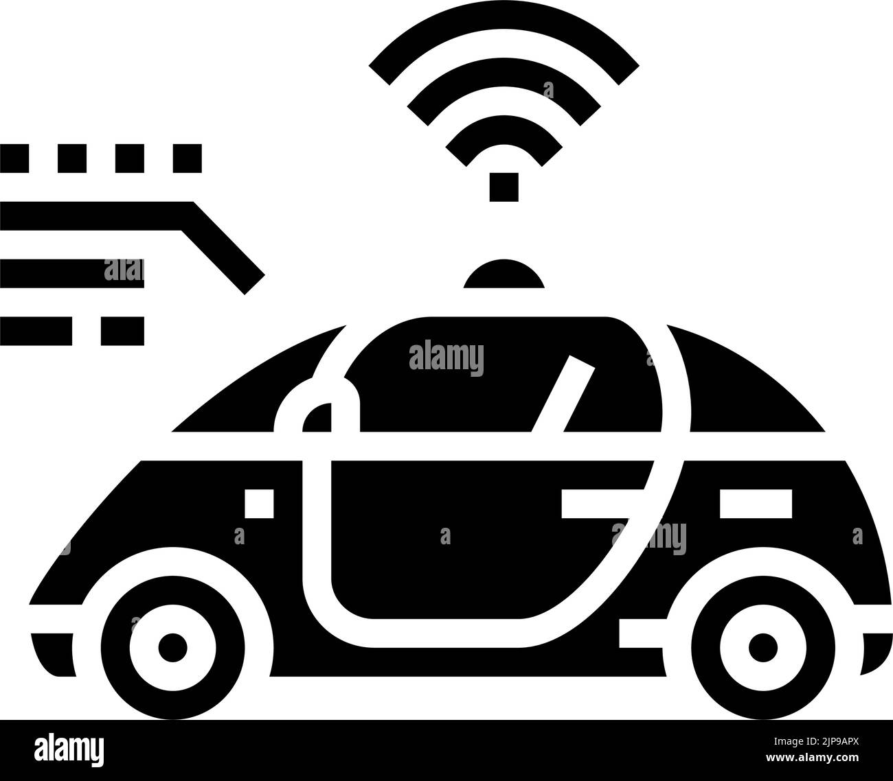 smart auto self vehicle glyph icon vector illustration Stock Vector ...