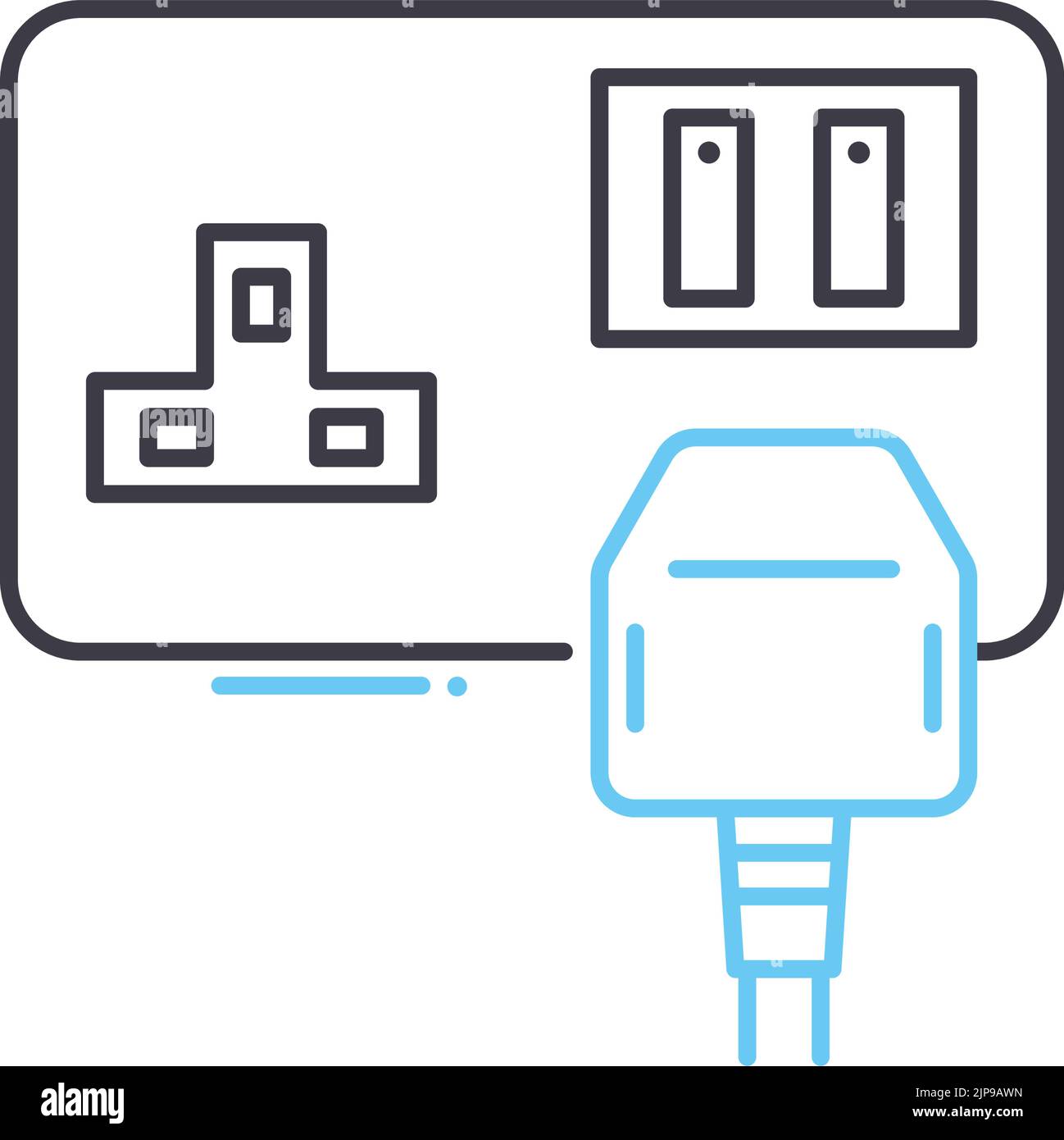 Power socket symbol Stock Vector Images - Alamy