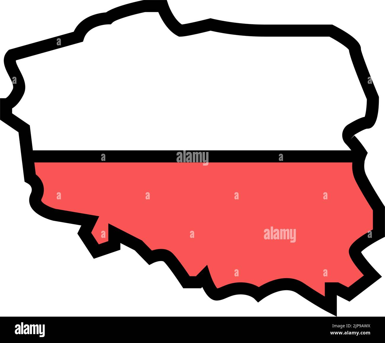 poland country map flag color icon vector illustration Stock Vector ...