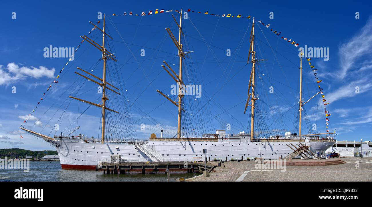 Gothenburg “Göteborg" ship “Barken Viking” panorama Sweden, Europe ...