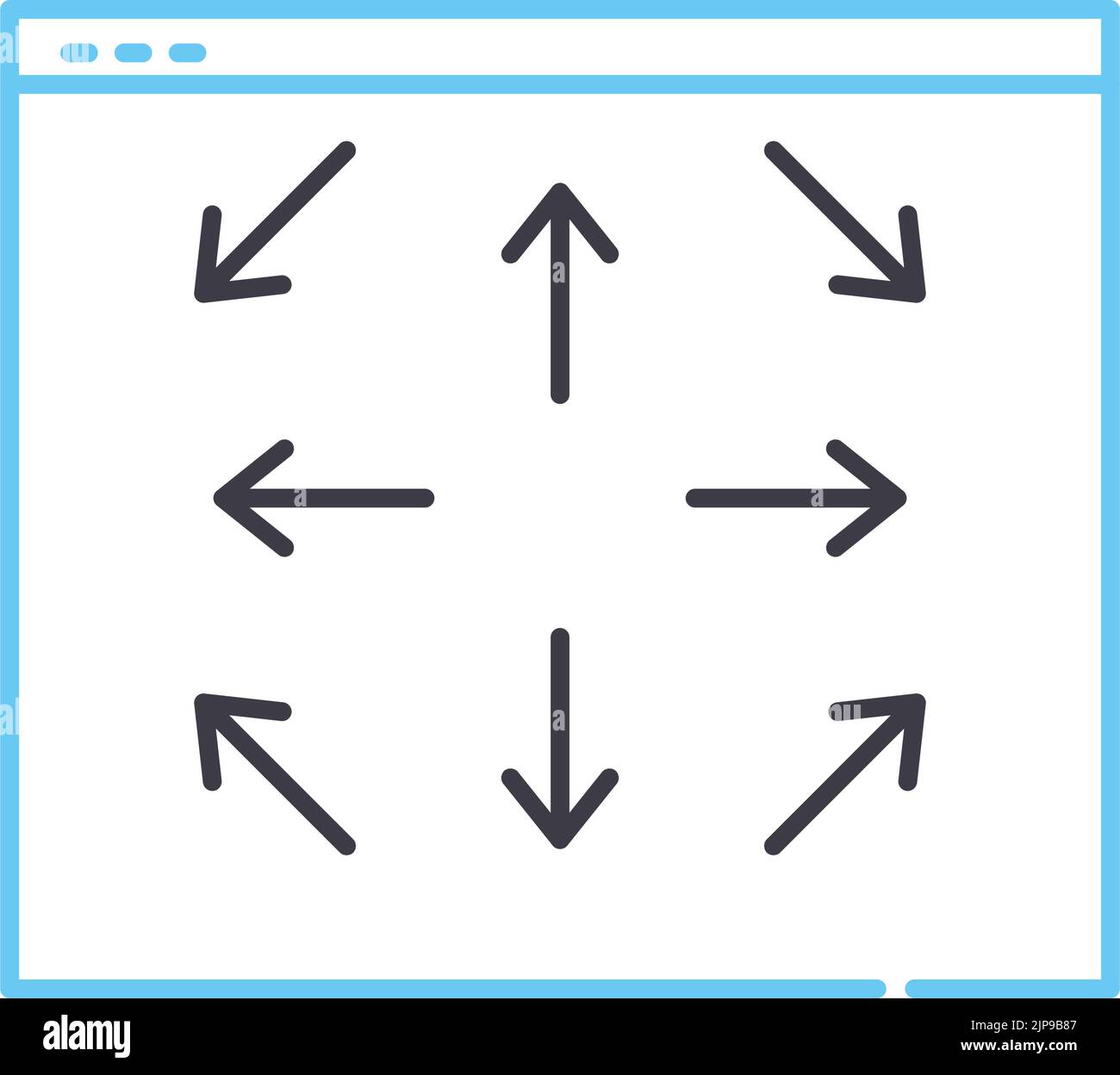 website navigation line icon, outline symbol, vector illustration ...