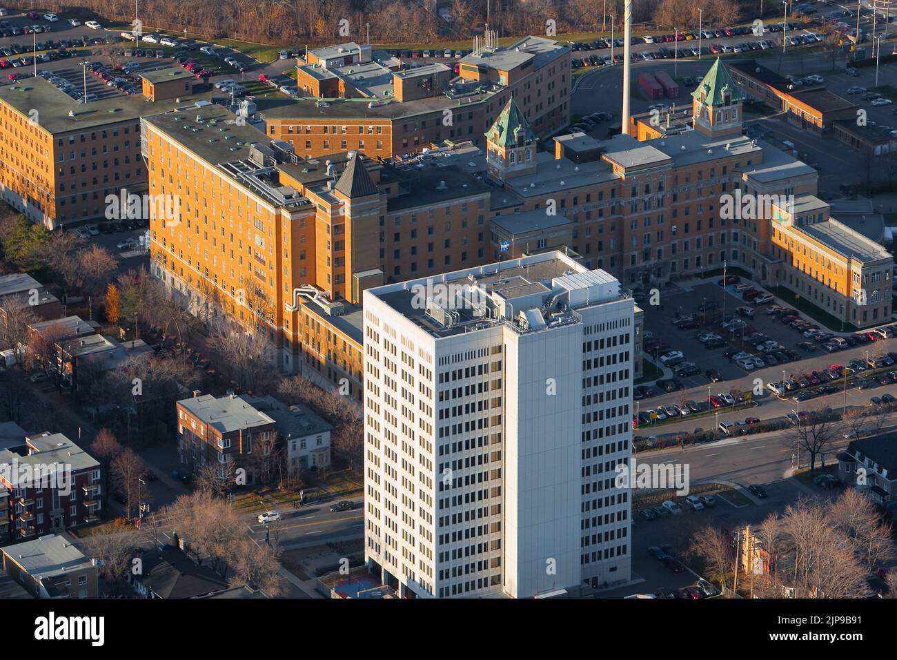 Hopital St-Sacrement hospital in Quebec city is pictured in this aerial ...