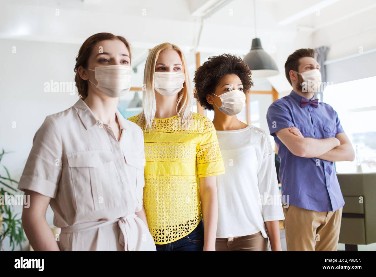 Business team protection masks hi-res stock photography and images - Alamy