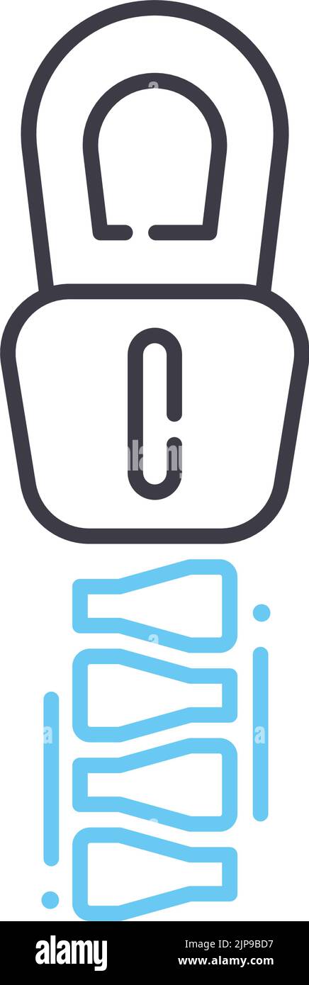 zipper line icon, outline symbol, vector illustration, concept sign Stock Vector Image & Art - Alamy