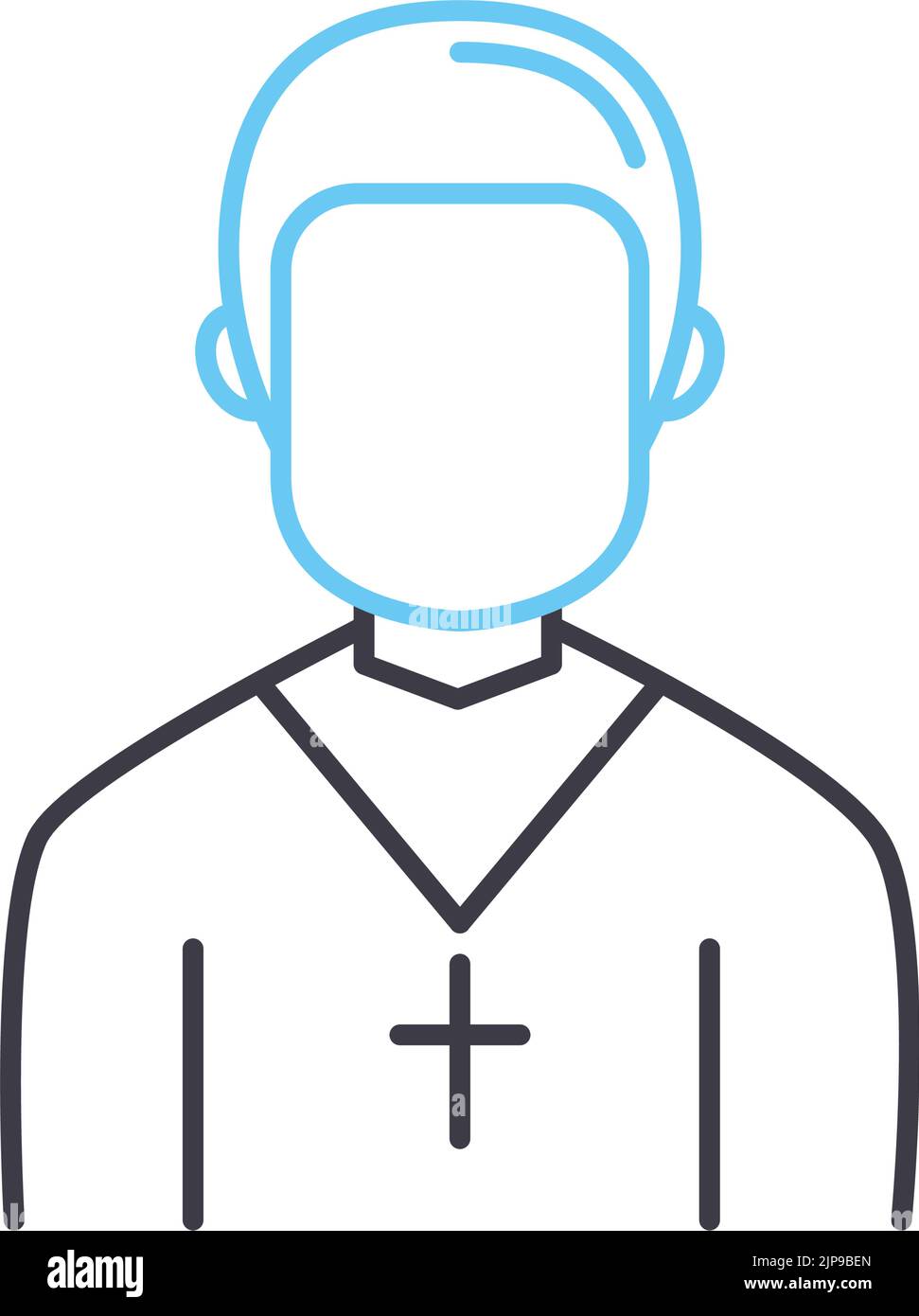 minister line icon, outline symbol, vector illustration, concept sign ...