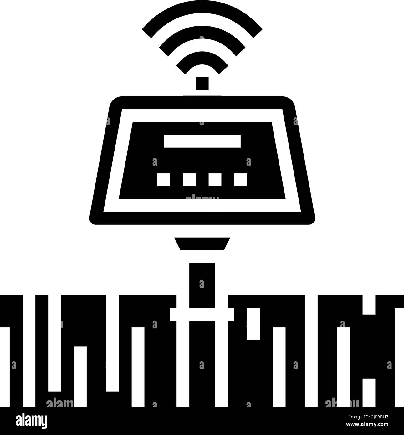 sensor agriculture smart farm glyph icon vector illustration Stock ...