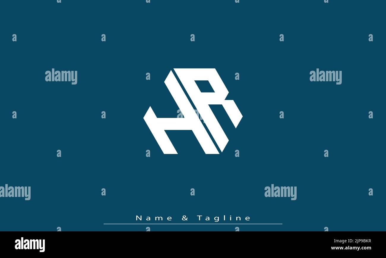Alphabet letters Initials Monogram logo HR , RH Stock Vector Image ...