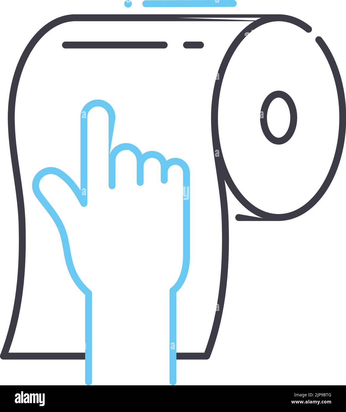 wipe line icon, outline symbol, vector illustration, concept sign Stock ...