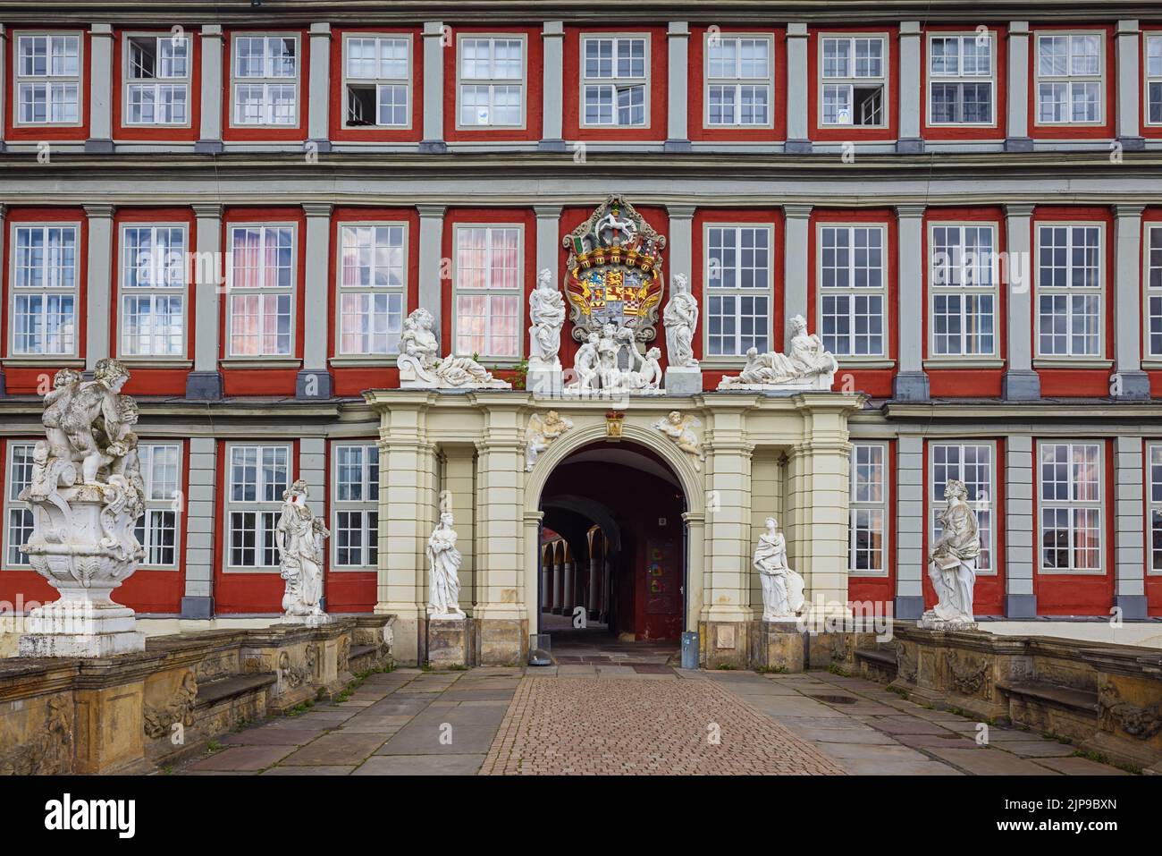 The entrance of Wolfenbuttel Castle with the bridge over the moat Stock ...