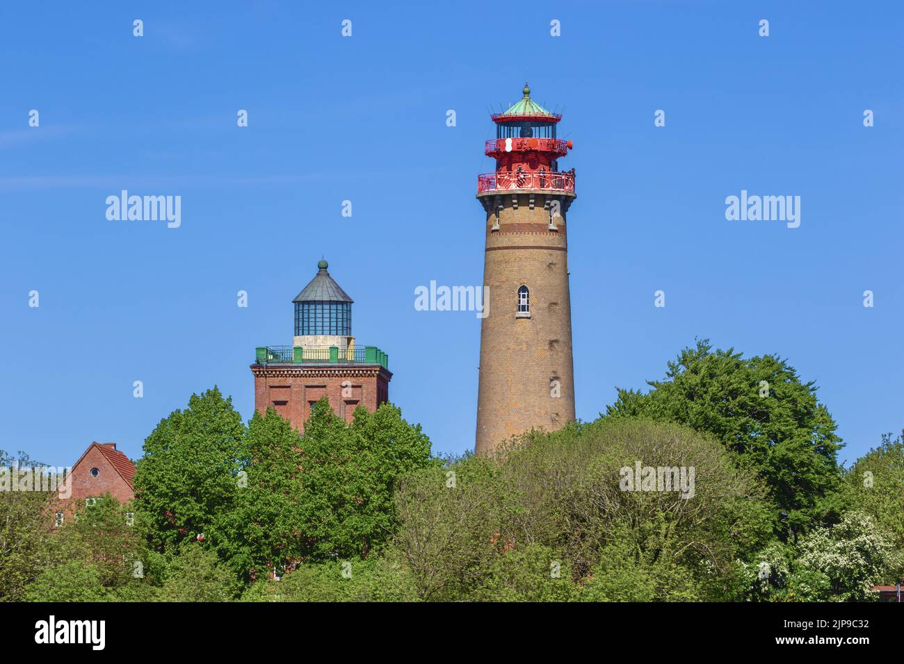 Two lighthouses at Cape Arkona on the island of Rugen Stock Photo - Alamy
