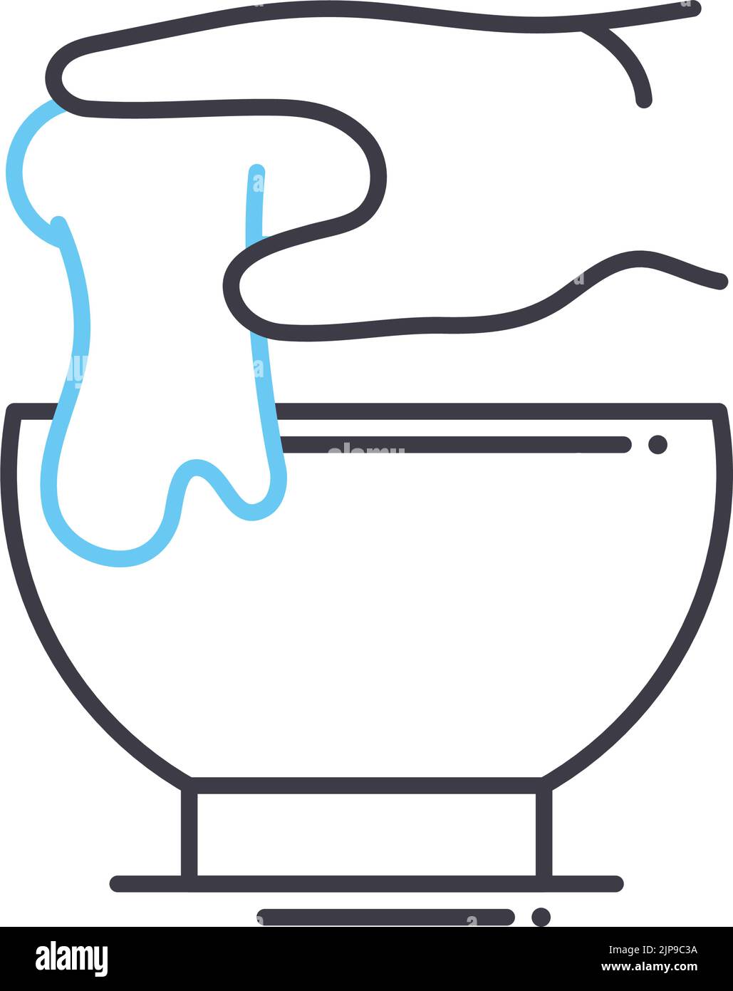 waxing line icon, outline symbol, vector illustration, concept sign ...