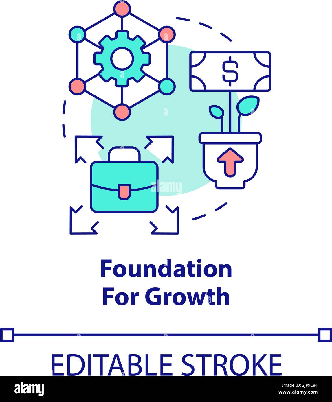 Foundation for growth concept icon Stock Vector Image & Art - Alamy