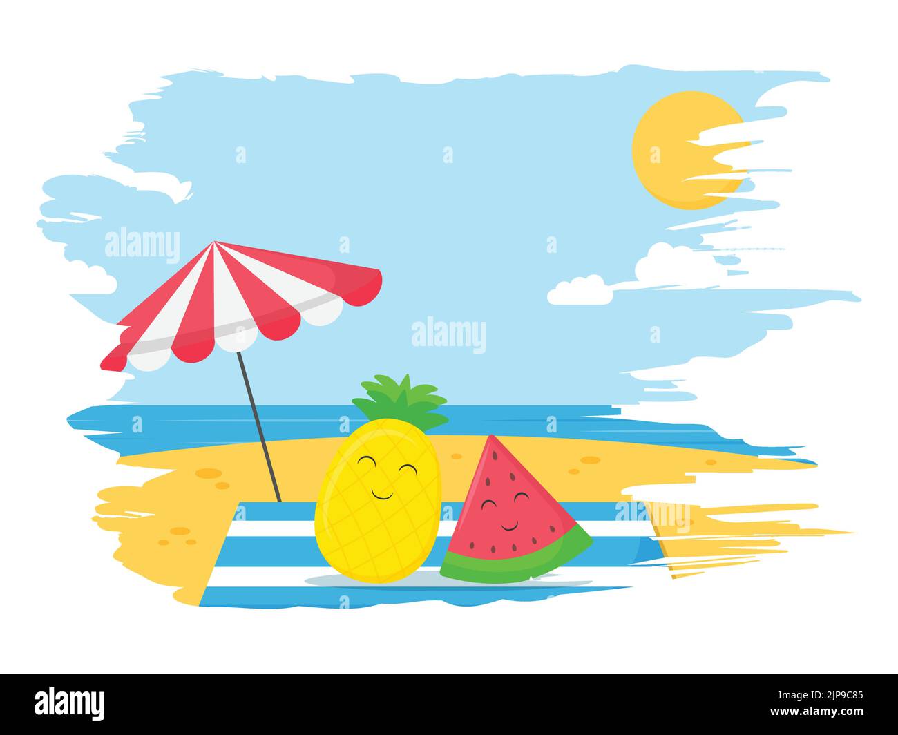 Very happy sun lounger Stock Vector Images - Alamy