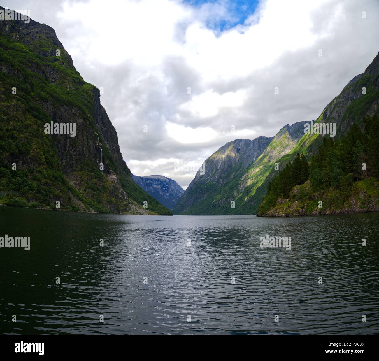 Norway beautiful fjord bay extra wide panorama in summer Europe Stock ...