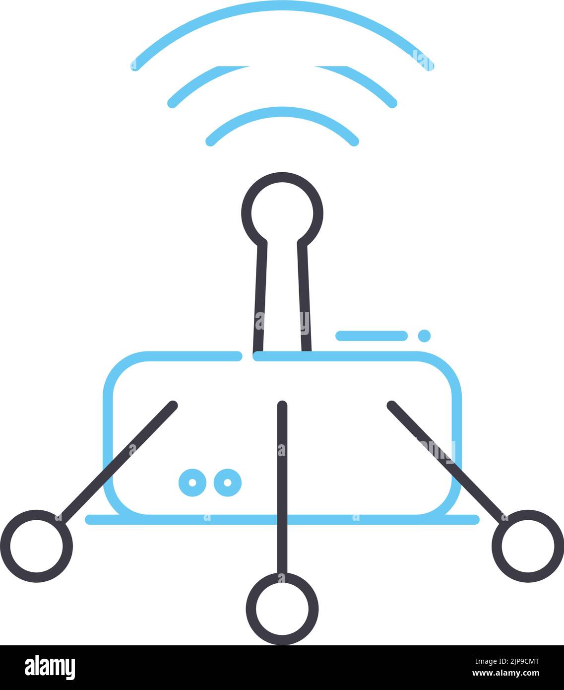 wifi hotspot service line icon, outline symbol, vector illustration ...