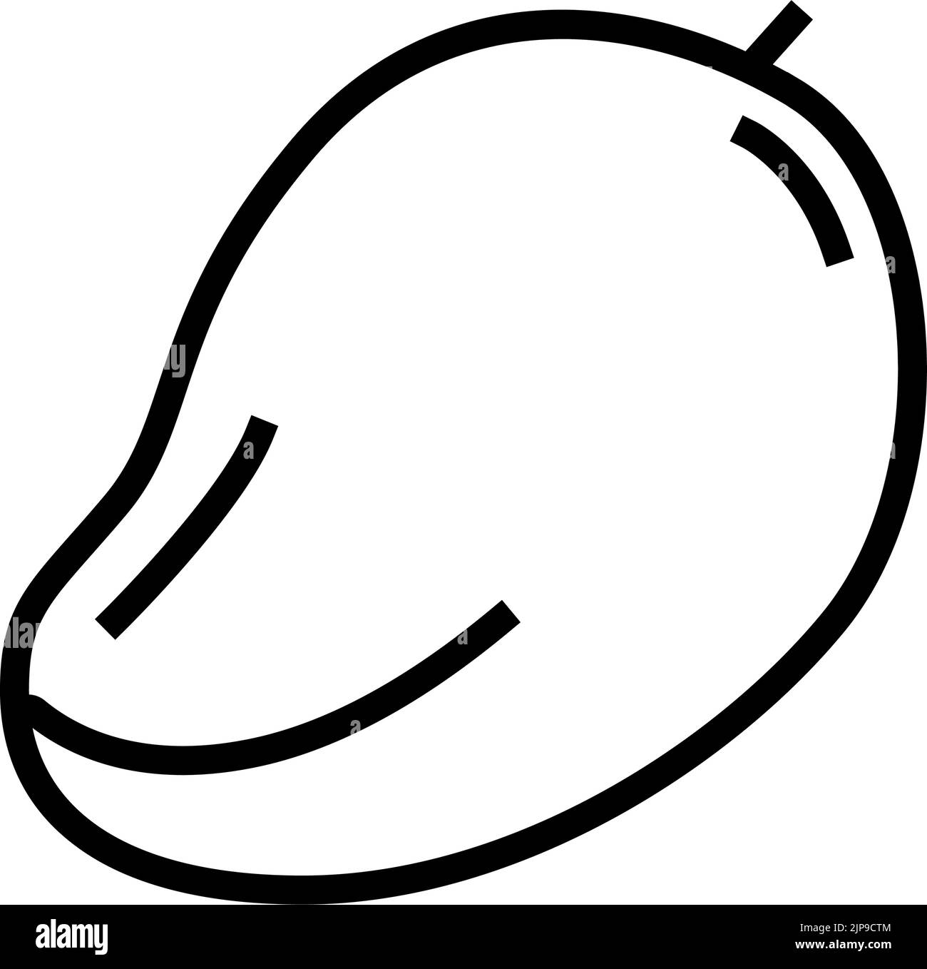 mango yellow fruit line icon vector illustration Stock Vector Image ...