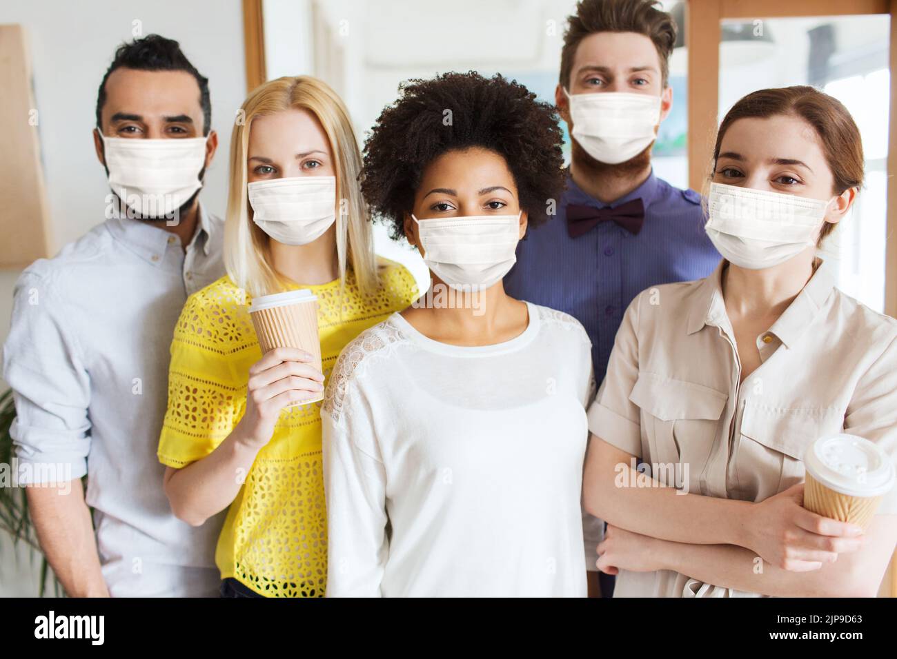 Business team protection masks hi-res stock photography and images - Alamy