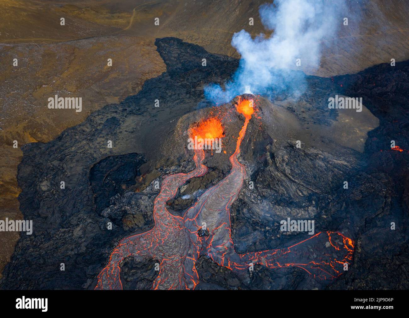 volcano, lava, volcanic eruption, fagradalsfjall, drohnenflug, volcanos ...