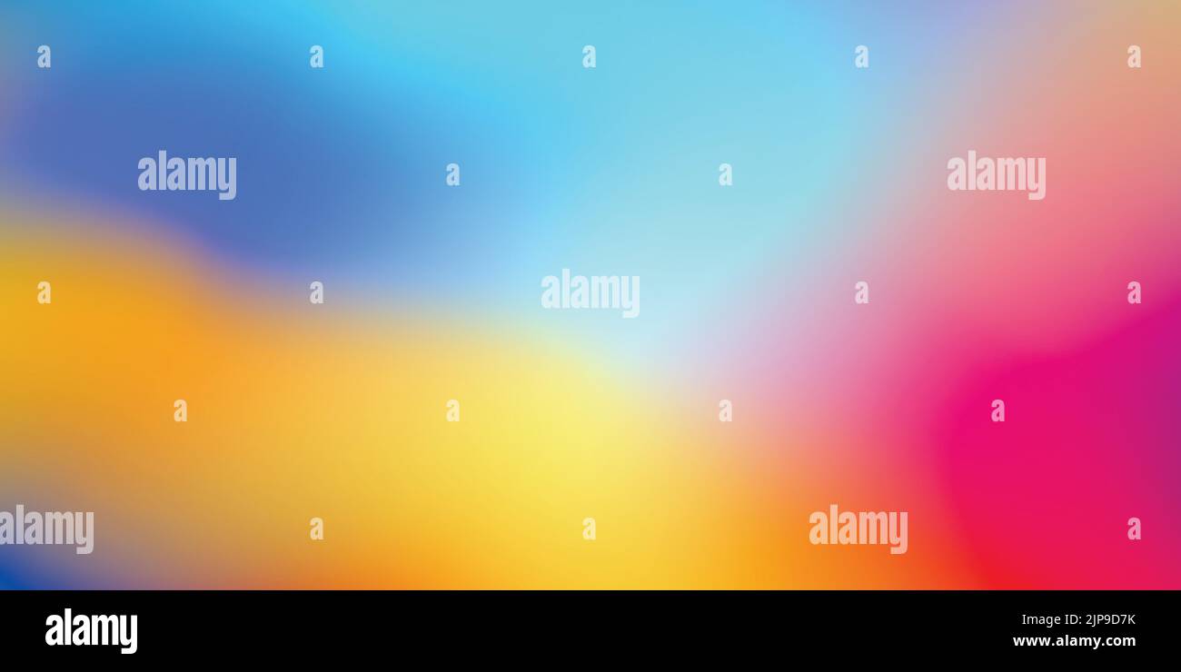 Trendy abstract rainbow blurred background. Smooth watercolor vector ...