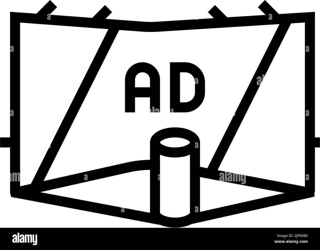 stand exhibition show line icon vector illustration Stock Vector Image ...