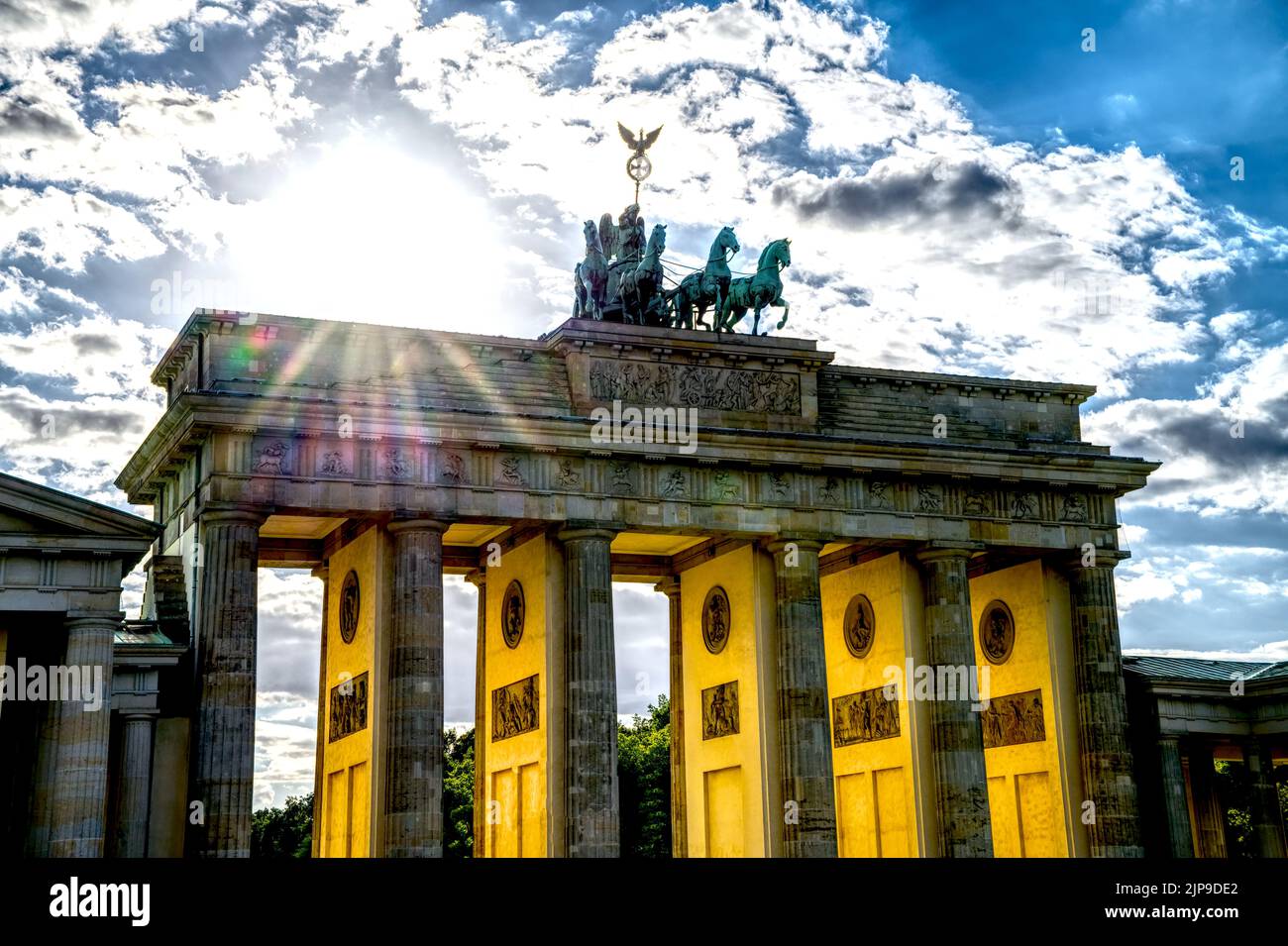 Brandenburg Gate in Berlin, Germany aerial view Stock Photo - Alamy