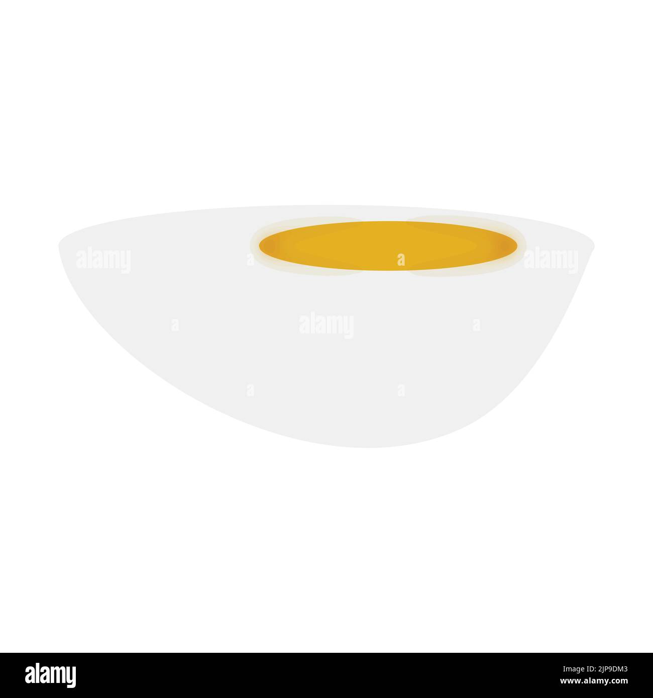 Boiled Egg Half Cut Piece In Flat Style Stock Vector Image & Art - Alamy