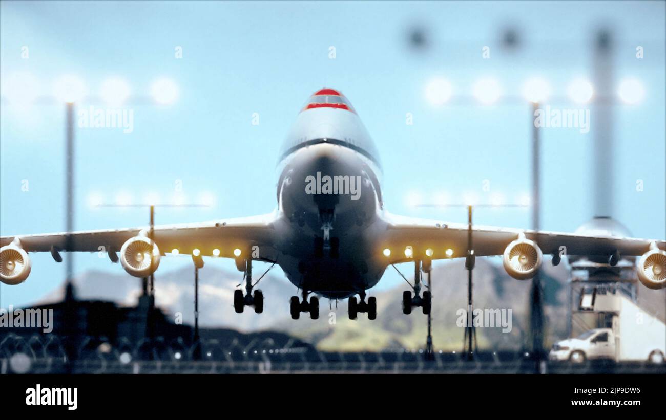 Animation airplane airport hi-res stock photography and images - Alamy