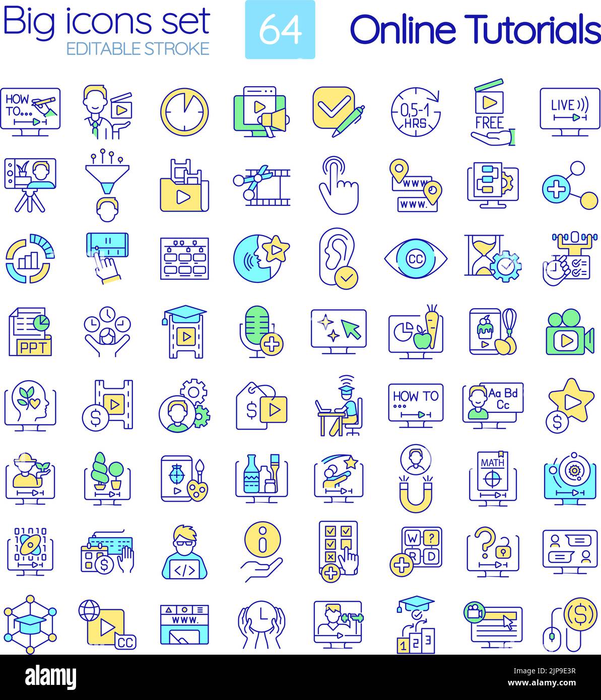 Classes and tutorials Stock Vector Images - Alamy